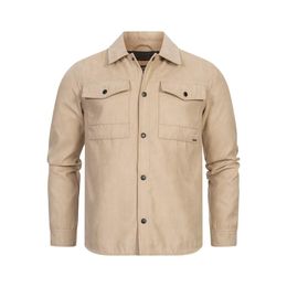 INDICODE Jeans Button Up Shirt 'Finny' male Beige size XL
