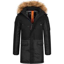 INDICODE Jeans Winter Parka 'Jarl' male Black size XL