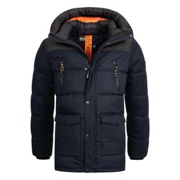 INDICODE Jeans Winter Jacket 'Krem' male Blue size L