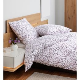 Bettw&auml;sche Janine "moments 98133 05", beere, B/L: 155cm x 220cm, 1 Stk., 1 Stk., Mako-Satin, B/L: 80cm x 80cm, Mako-Satin, Obermaterial: 100% Baumwolle, Bettw&auml;sche, Bettw&auml;sche, mit Rei&szlig;verschluss