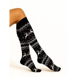 Lycille Knee High Socks female Black size 37-41