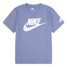 T-Shirt Nike Sportswear "NKN FUTURA EVERGREEN", M&auml;dchen, Gr. 104 (4), world indigo, Obermaterial: 60% Baumwolle, 40% Polyester, Rundhals, Shirts T-Shirt, f&uuml;r Kinder