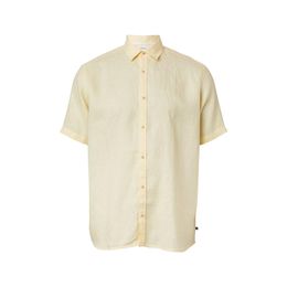 s.Oliver Men Big Sizes Button Up Shirt male Yellow size 5XL