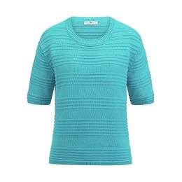 Peter Hahn - Rundhals-Pullover, t&uuml;rkis, Gr. 48 / XL - Baumwolle