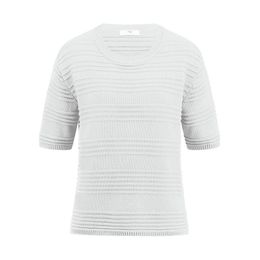 Peter Hahn - Rundhals-Pullover, weiss, Gr. 42 / M - Baumwolle