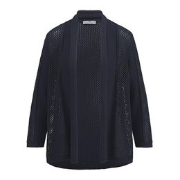 Peter Hahn - Strickjacke mit 3/4-Arm, blau, Gr. 36 / S - Baumwolle