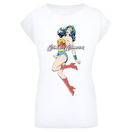 F4NT4STIC Shirt 'DC Comics Wonder Woman Jump' female White size XXXL