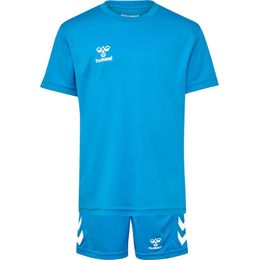 Hummel Trainingsanzug Jungen Gr&ouml;&szlig;e 176 cyanblau / wei&szlig;