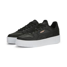 Sneaker Puma "CARINA STREET", Damen, Gr. 42,5, rosa (Puma schwarz, Puma schwarz, rose gold, Puma wei&szlig;), unifarben, Schuhe Sneaker