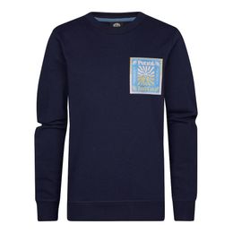 PETROL INDUSTRIES Sweatshirt Jungen Gr&ouml;&szlig;e 164 blau / navy / hellgrau