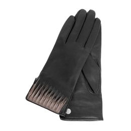 Gretchen Fingerhandschuhe 'Ray' Damen Gr&ouml;&szlig;e S/M mokka / schwarz