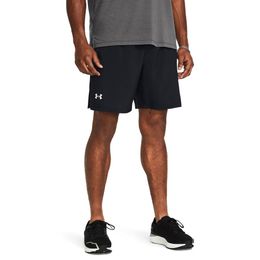 Laufshorts Under Armour "UA LAUNCH 7 SHORTS", Herren, Gr. 4XL, N-Gr, schwarz (schwarz, schwarz, reflective), Web, Obermaterial: 100% Polyester, Hosen, f&uuml;r Sport, leichtes Material, reflektierende Details, atmungsaktiv