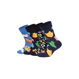 Happy Socks Socken 'School Time' M&auml;dchen Gr&ouml;&szlig;e 33/35 navy / nachtblau / himmelblau / schwarz