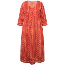 Ulla Popken Dress female Orange size 50-52