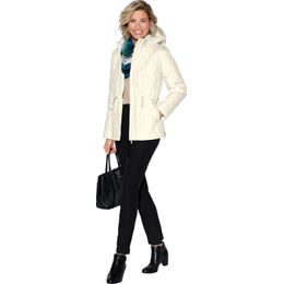 Damen Steppjacke mit verstellbarem Tunnelzug in der Taille ecru, Gr&ouml;&szlig;e 48