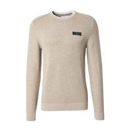 s.Oliver Pullover Herren Gr&ouml;&szlig;e S beigemeliert / wei&szlig;
