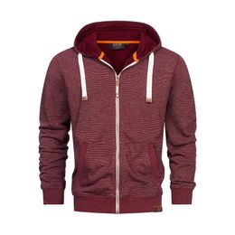 INDICODE JEANS Sweatjacke ' Baustian ' Herren Gr&ouml;&szlig;e S weinrot
