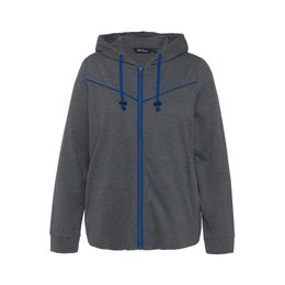 Ulla Popken Zip-Up Hoodie female Grey size 54-56
