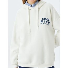 KOTON Sweatshirt M&auml;dchen Gr&ouml;&szlig;e 140 ecru / marine / hellblau