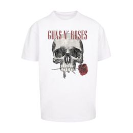 F4NT4STIC Shirt 'Guns 'n' Roses Flower Skull Rock Musik Band' male White size L