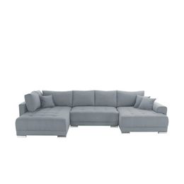 Wohnlandschaft mit Schlaffunktion Lemie grau Ma&szlig;e (cm): B: 356 H: 85 T: 218.0 Sofas > Sofas nach Material > Stoffsofas &raquo; Sofa DE