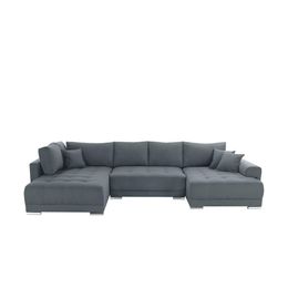 Wohnlandschaft mit Schlaffunktion Lemie grau Ma&szlig;e (cm): B: 356 H: 85 T: 218.0 Sofas > Sofas nach Material > Stoffsofas &raquo; Sofa DE