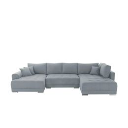 Wohnlandschaft mit Schlaffunktion Lemie grau Ma&szlig;e (cm): B: 356 H: 85 T: 218.0 Sofas > Sofas nach Material > Stoffsofas &raquo; Sofa DE