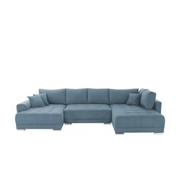 Wohnlandschaft mit Schlaffunktion Lemie blau Ma&szlig;e (cm): B: 356 H: 85 T: 218.0 Sofas > Sofas nach Material > Stoffsofas &raquo; Sofa DE