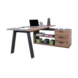 M&ouml;bel Kraft Eckschreibtisch mit Sideboard Ma&szlig;e (cm): B: 143,5 H: 74,5 T: 171.5 &raquo; M&ouml;bel Kraft