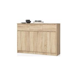 M&ouml;bel Kraft Highboard holzfarben Ma&szlig;e (cm): B: 138 H: 99 &raquo; M&ouml;bel Kraft