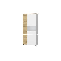 M&ouml;bel Kraft Vitrine Soft-Close wei&szlig; Ma&szlig;e (cm): B: 91 H: 199 T: 40.0 &raquo; M&ouml;bel Kraft