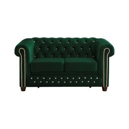 S-STYLE Chesterfield Einzelsofa Cleo Blink gr&uuml;n Ma&szlig;e (cm): B: 148 H: 72 &raquo; M&ouml;bel Kraft