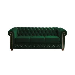 S-STYLE Chesterfield Einzelsofa Cleo Blink gr&uuml;n Ma&szlig;e (cm): B: 203 H: 72 &raquo; M&ouml;bel Kraft