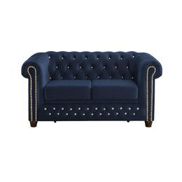 S-STYLE Chesterfield Einzelsofa Cleo Blink blau Ma&szlig;e (cm): B: 148 H: 72 &raquo; M&ouml;bel Kraft