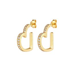 Elli Premium Earrings 'Heart' female Gold size One Size