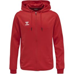 Hummel Athletic Zip-Up Hoodie 'Core XK' male Red size XXL