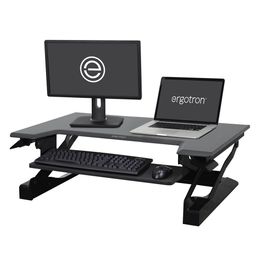 Ergotron WorkFit-T Steh-Sitz Arbeitsplatz mit CF-Technologie f&uuml;r einen Bildschirm bis 76,2 cm (30")