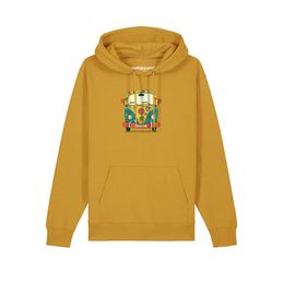 Watapparel Sweatshirt ' Hippies Bus ' male Yellow size XXXL