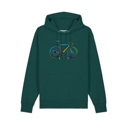 Watapparel Sweatshirt ' Fahrrad by night ' male Green size XL