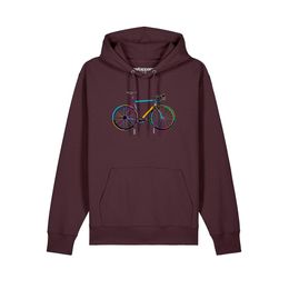 Watapparel Sweatshirt ' Fahrrad by night ' male Red size XL