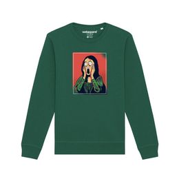 Watapparel Sweatshirt ' Mona Lisa Scream ' male Green size XXXL