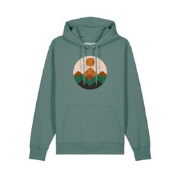 Watapparel Sweatshirt ' Geometric Landscape 2 ' male Green size S