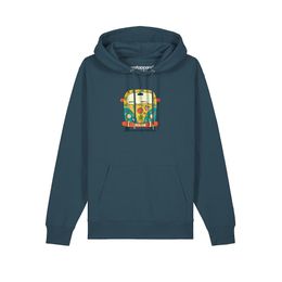 Watapparel Sweatshirt ' Hippies Bus ' male Blue size L