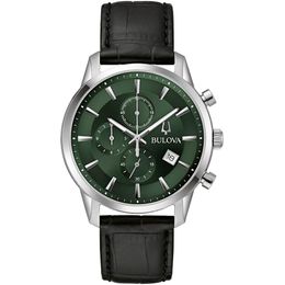 Bulova Analog Watch male Green, Silver size One Size