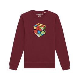 Watapparel Sweatshirt 'Pixel Zauberw&uuml;rfel' male Red size XXL