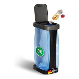Novaliv 3 St&uuml;ck M&uuml;llsackst&auml;nder mit Deckel f&uuml;r 70L-120L M&uuml;lls&auml;cke, extra Robust & Fester Stand Outdoor geeignet, gelber Sack M&uuml;llst&auml;nder Gelbersack-Halter M&uuml;ll Abfall St&auml;nder M&uuml;lltonne