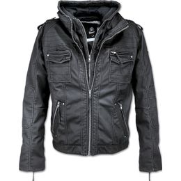 Brandit Black Rock, Kunstlederjacke