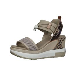 Nero Giardini Sandale Damen Gr&ouml;&szlig;e 41 beige / braun / gold