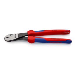 Knipex 74 22 250 T Kraft-Seitenschneider mit Mehrkomponenten-H&uuml;llen, mit integrierter Befestigungs&ouml;se zum Anbringen einer Absturzsicherung schwarz atr)