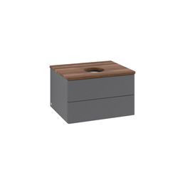 Villeroy & Boch V&B Waschtischunterschrank mit Frontstruktur -Beleuchtung Antao 60x36x50cm, WBP w. wal, Anthrac. m Lac ; Villeroy & Boch (L18112GK)